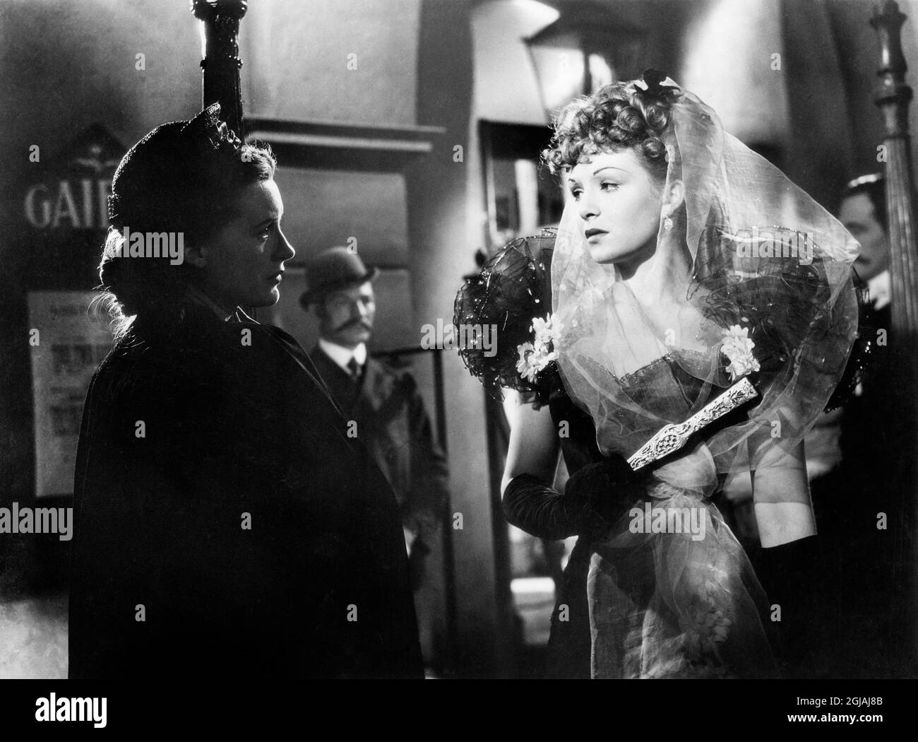Phyllis Calvert (right), on-set of the British Film, "Fanny by Gaslight ...