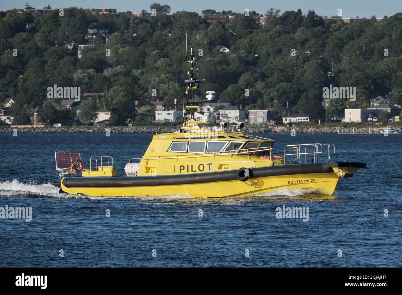 Pilot boat sailing in the harbour Halifax, Canada Stock Photo - Alamy