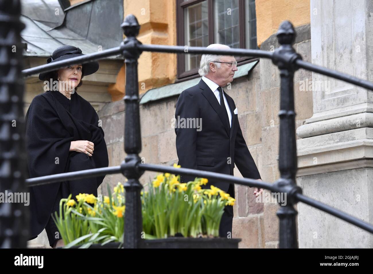 STOCKHOLM 20170331 Queen Silvia and King Carl Gustaf arrives to the ...