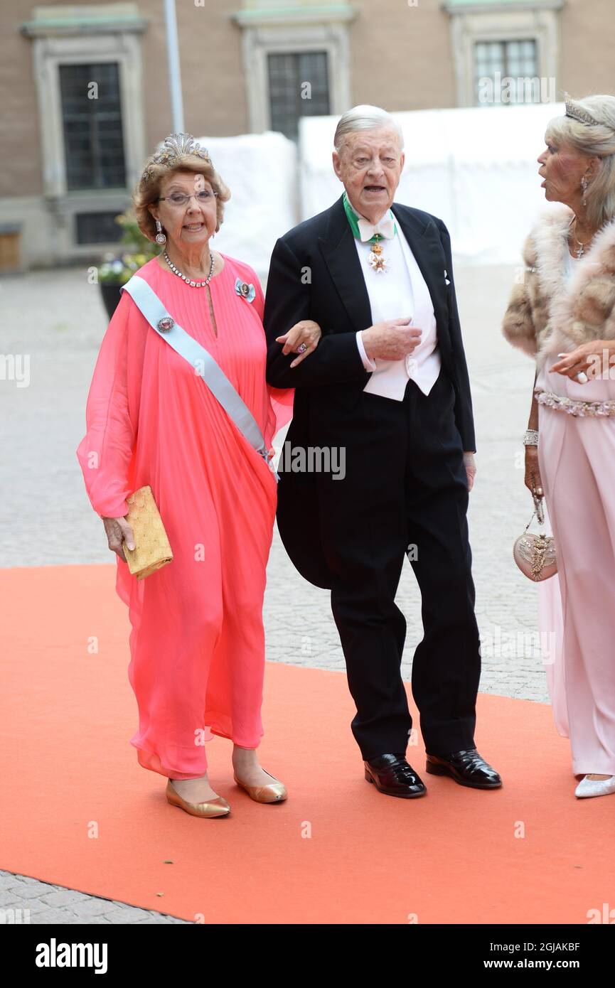 STOCKHOLM 20150613 Princess Desiree ( Kings sister)and Baron Niclas ...