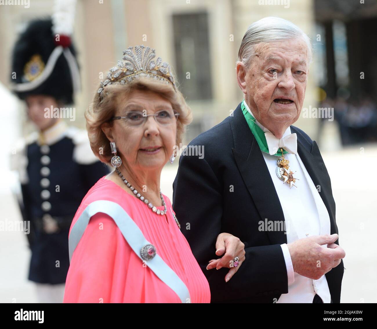 STOCKHOLM 20150613 Princess Desiree ( Kings sister) her husband Baron ...