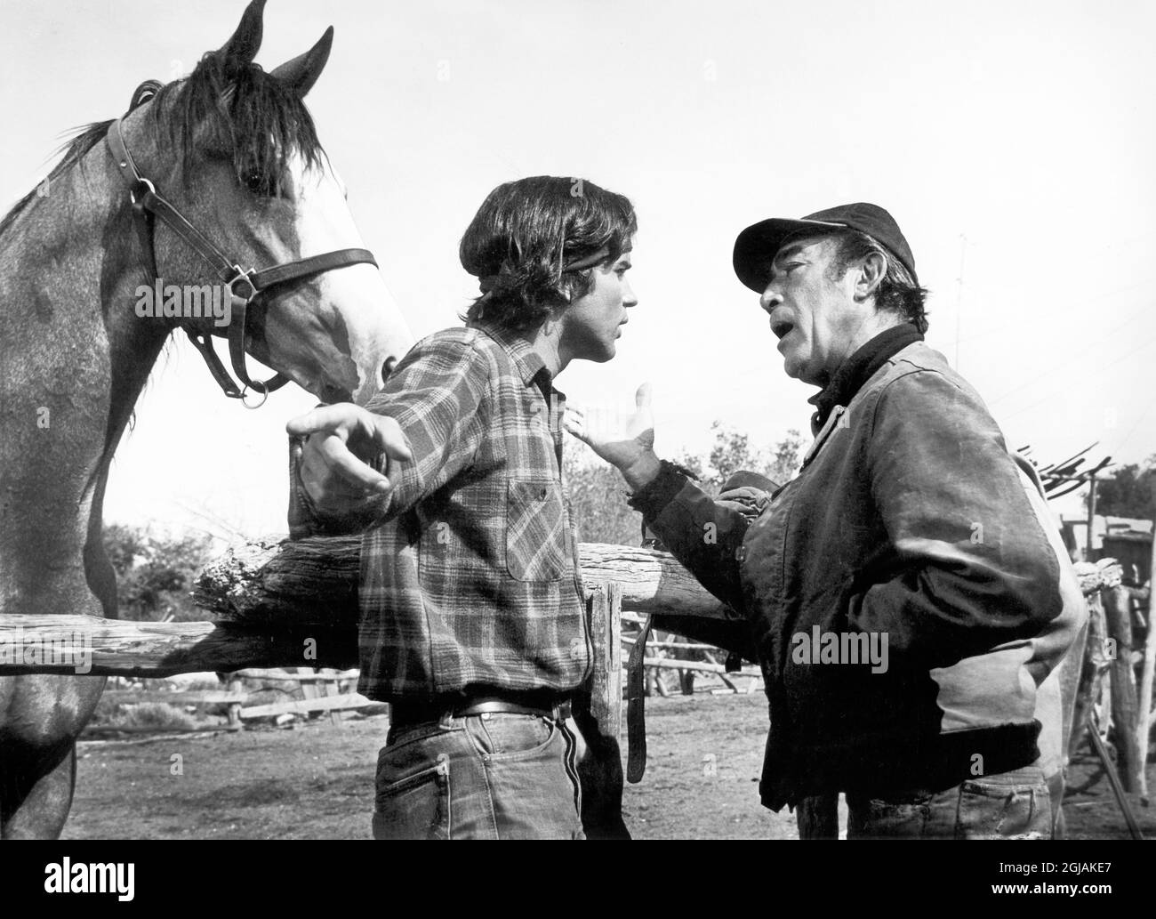 Tony Bill, Anthony Quinn, on-set of the Film, "Flap", Warner Bros ...