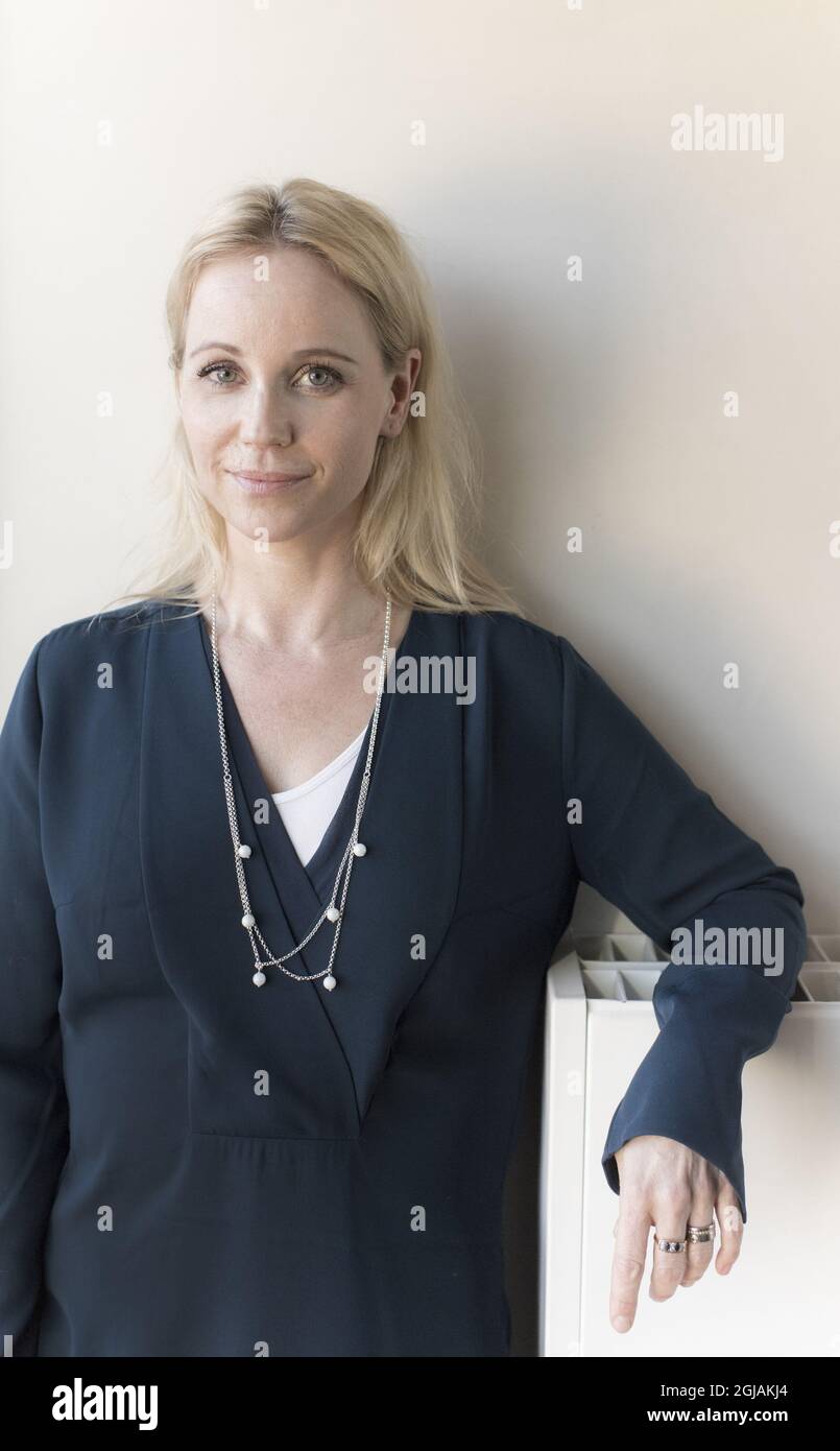 STOCKHOLM 2017-04-03 Swedish Actress Sofia Helin. Helin is known for her role as Saga Noren in ...