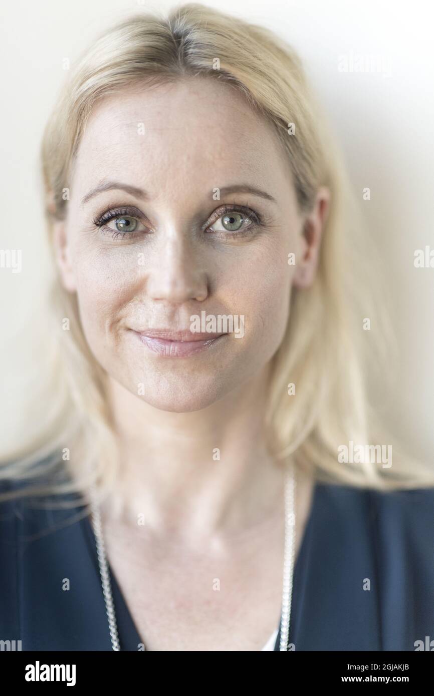STOCKHOLM 2017-04-03 Swedish Actress Sofia Helin. Helin is known for her role as Saga Noren in ...