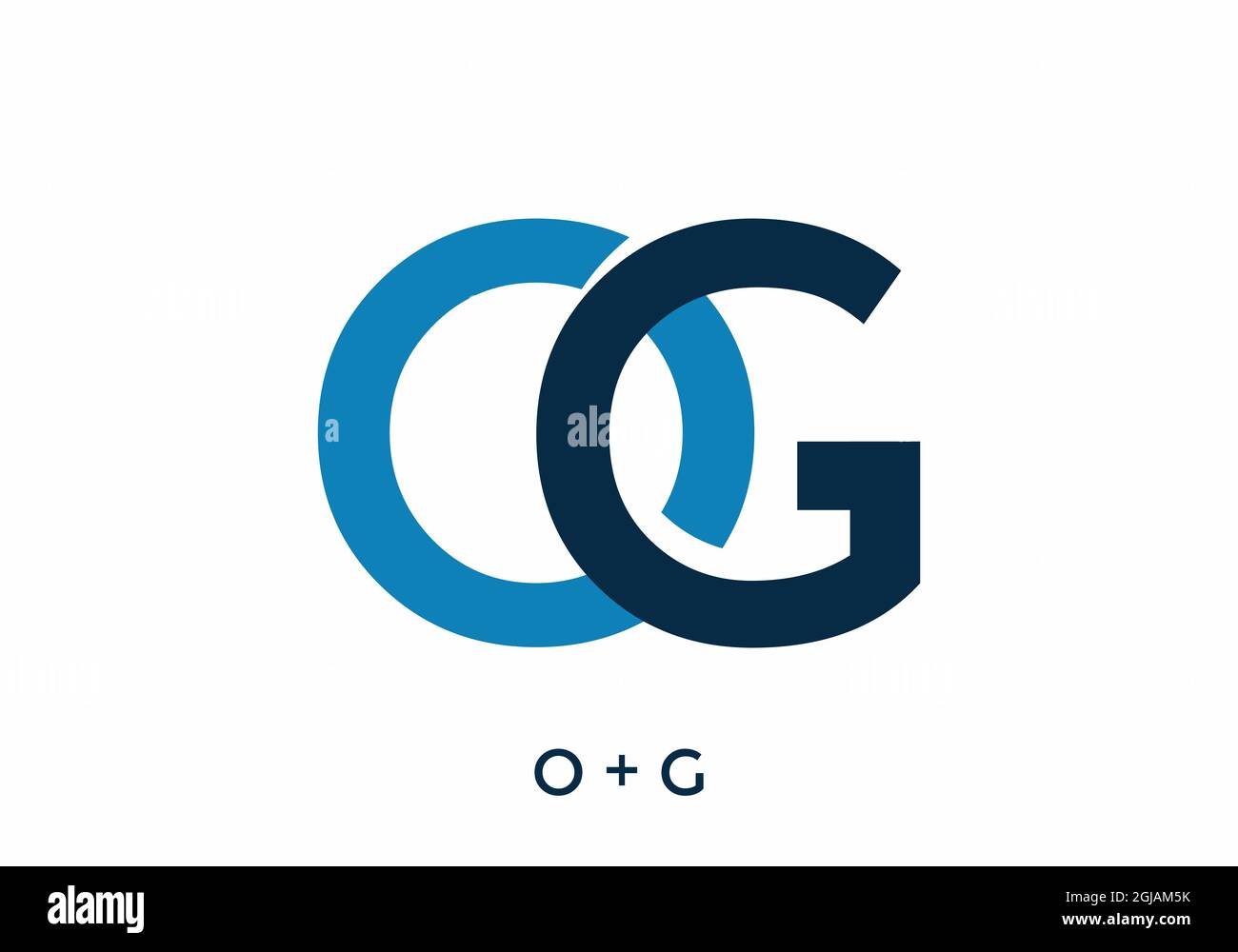 Blue color of OG initial letter design Stock Vector Image & Art - Alamy
