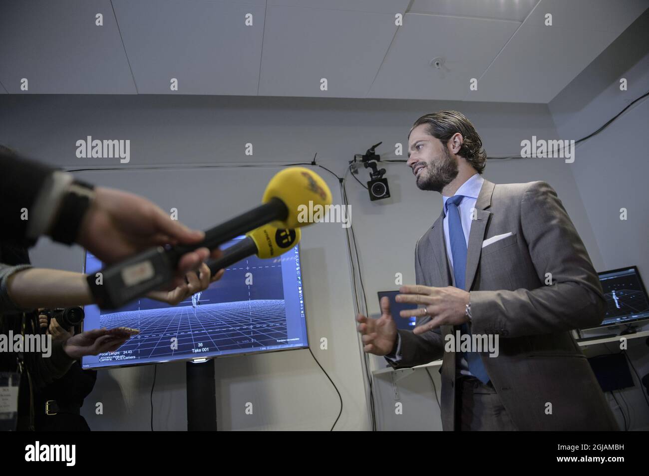 STOCKHOLM 20170512 Prince Carl Philip was shown around at the game ...