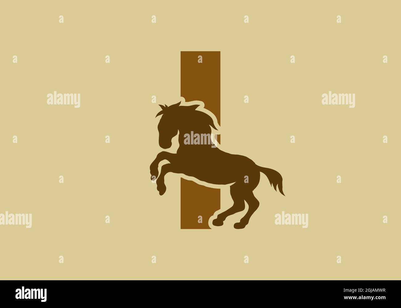 Initial letter i with horse shape design Stock Vector Image & Art - Alamy