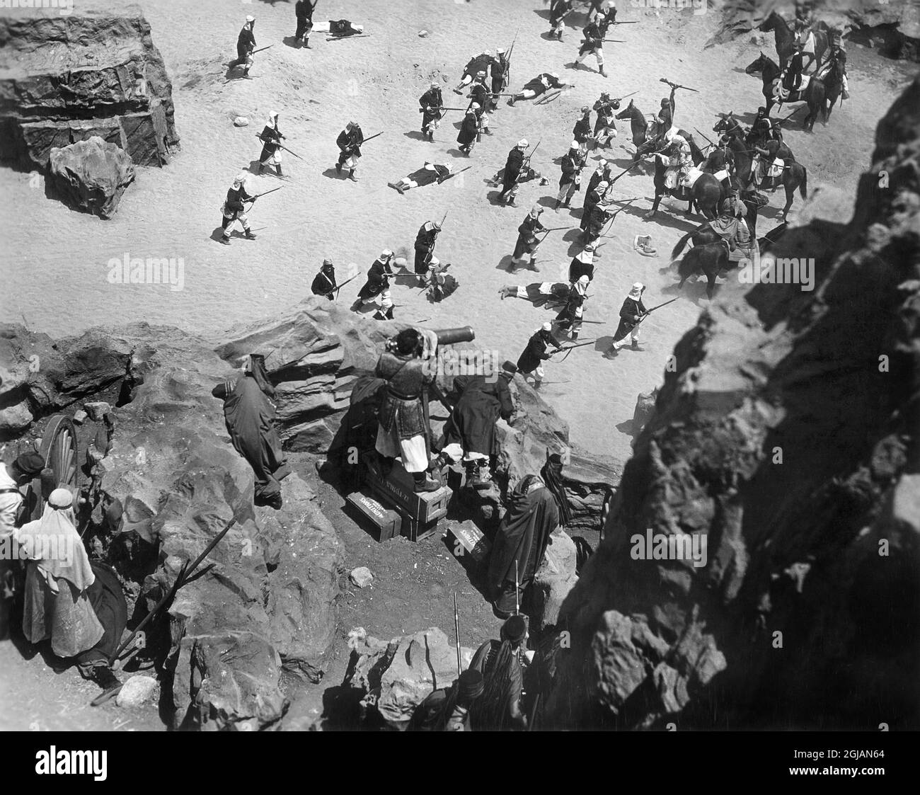 Military Battle Scene in Desert, on-set of the Film, "Desert Legion ...