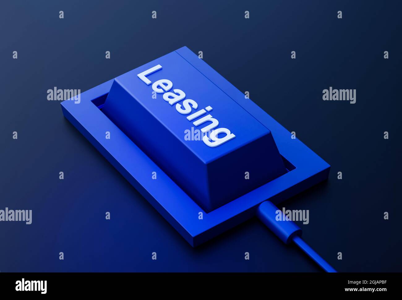 Leasing Concept Background with 3D Rendered Button Style. Modern Real ...