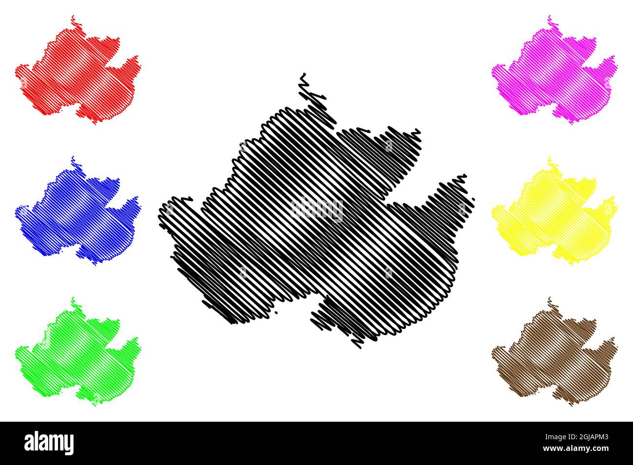 Uckermark district (Federal Republic of Germany, rural district, State ...