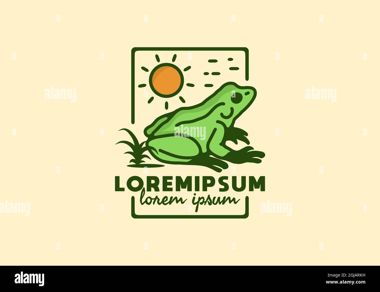 Frog line art hi-res stock photography and images - Alamy