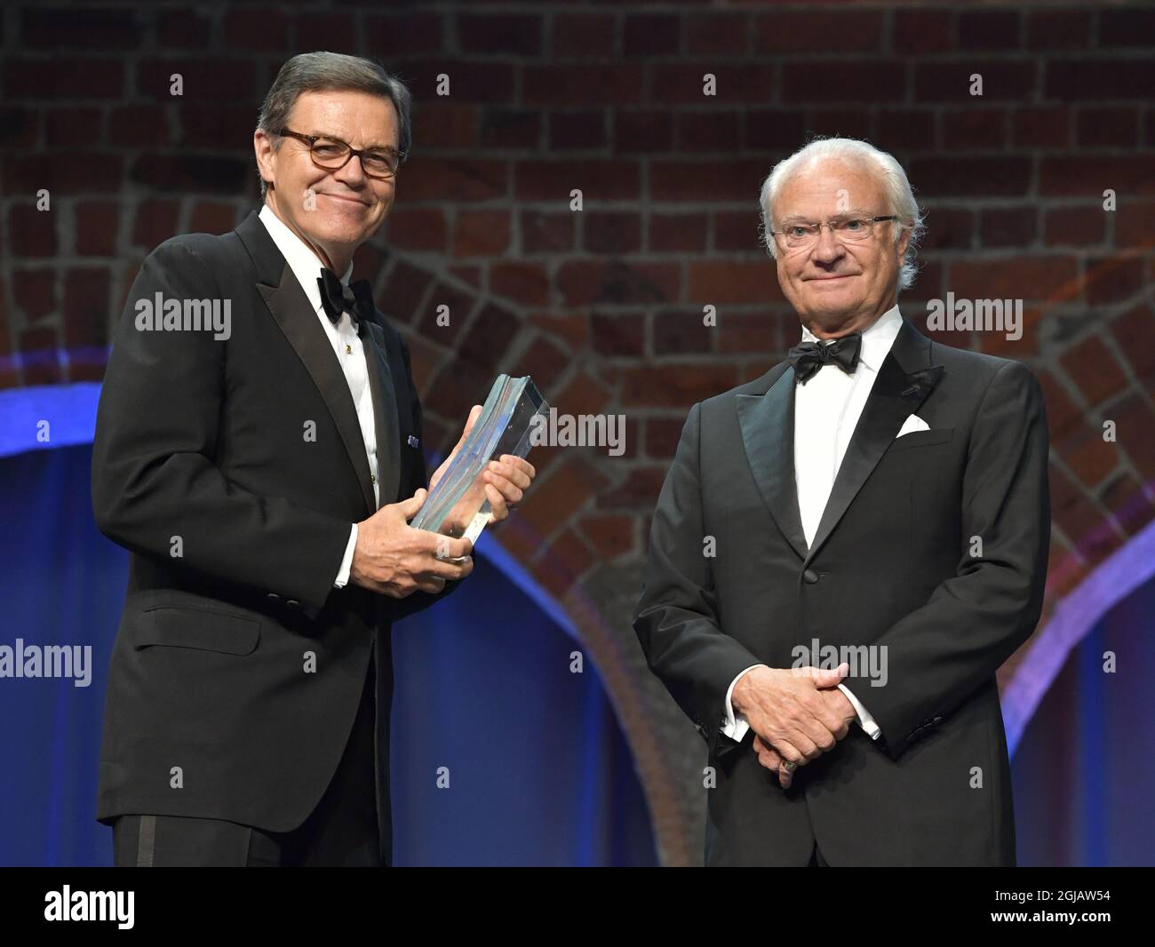 STOCKHOLM 20170830 Professor Stephen McCaffrey of the US receives the ...