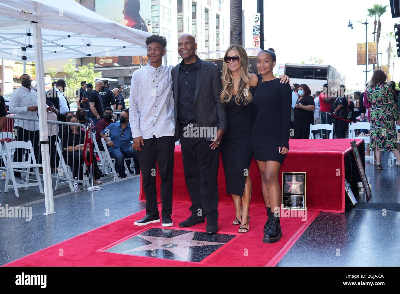 Radio personality Kurt Alexander aka Big Boy (second from left) poses ...