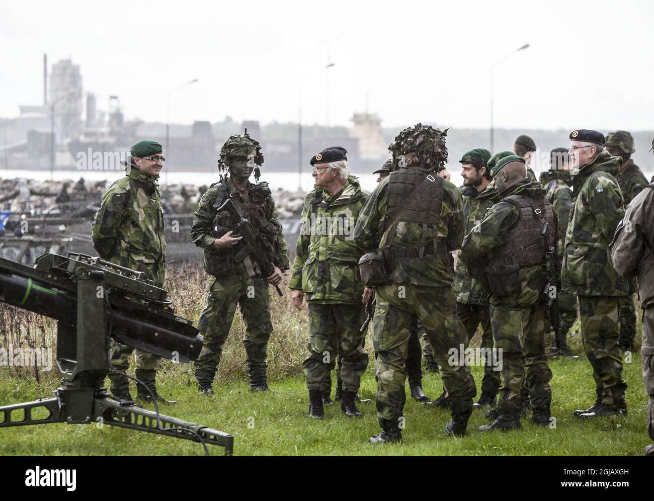 GOTLAND 2015-09-20 King Carl Gustaf and Prince Carl Philip are seen ...
