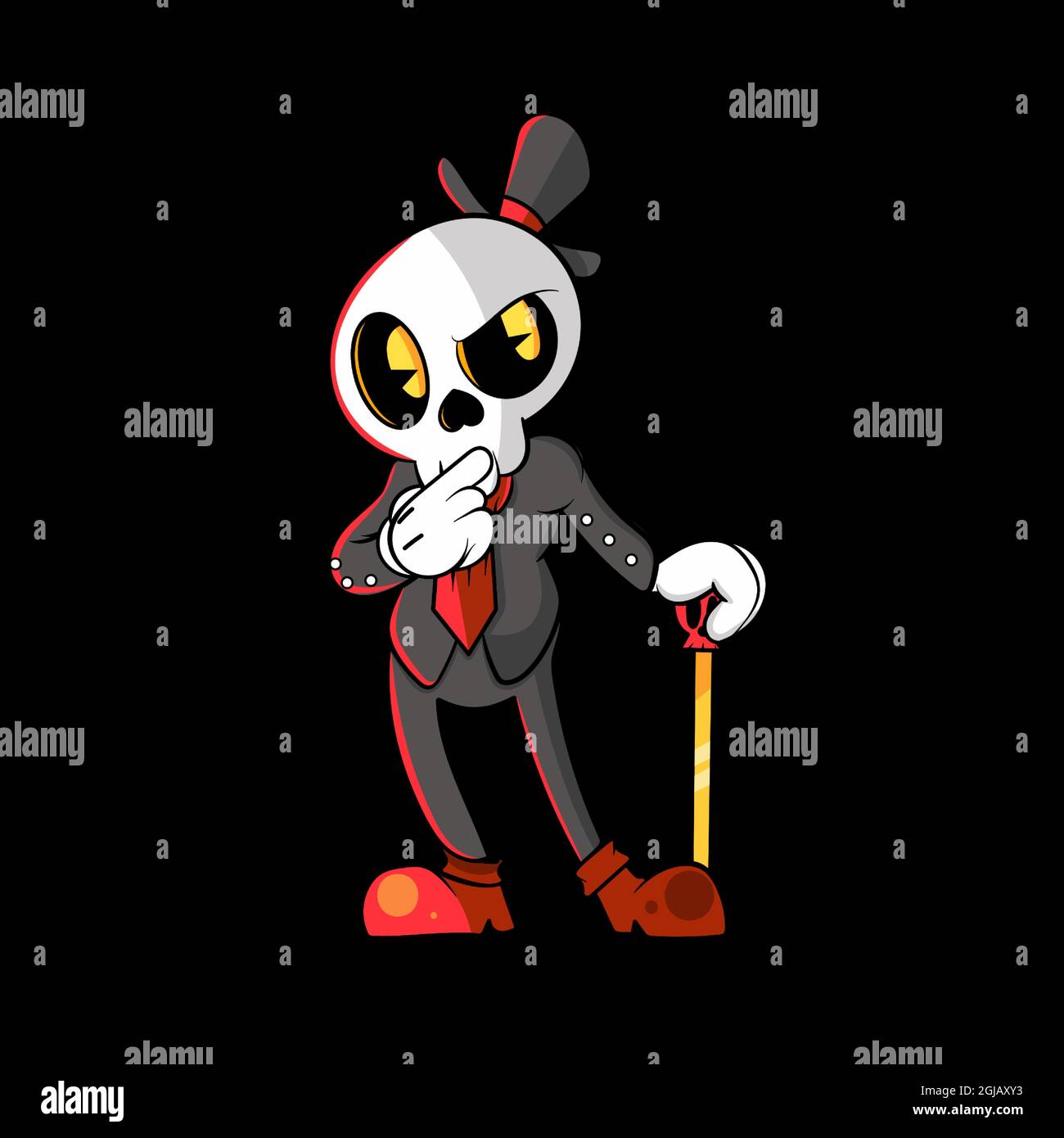 Magician skull character cartoon hi-res stock photography and images ...