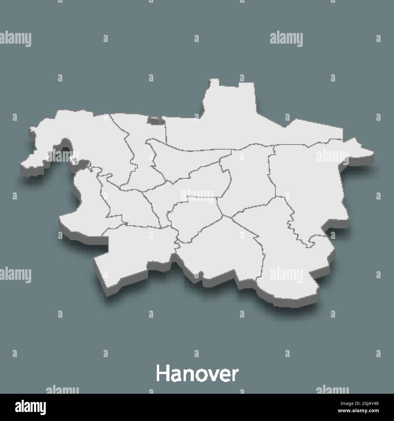 Hanover vector outline map hi-res stock photography and images - Alamy
