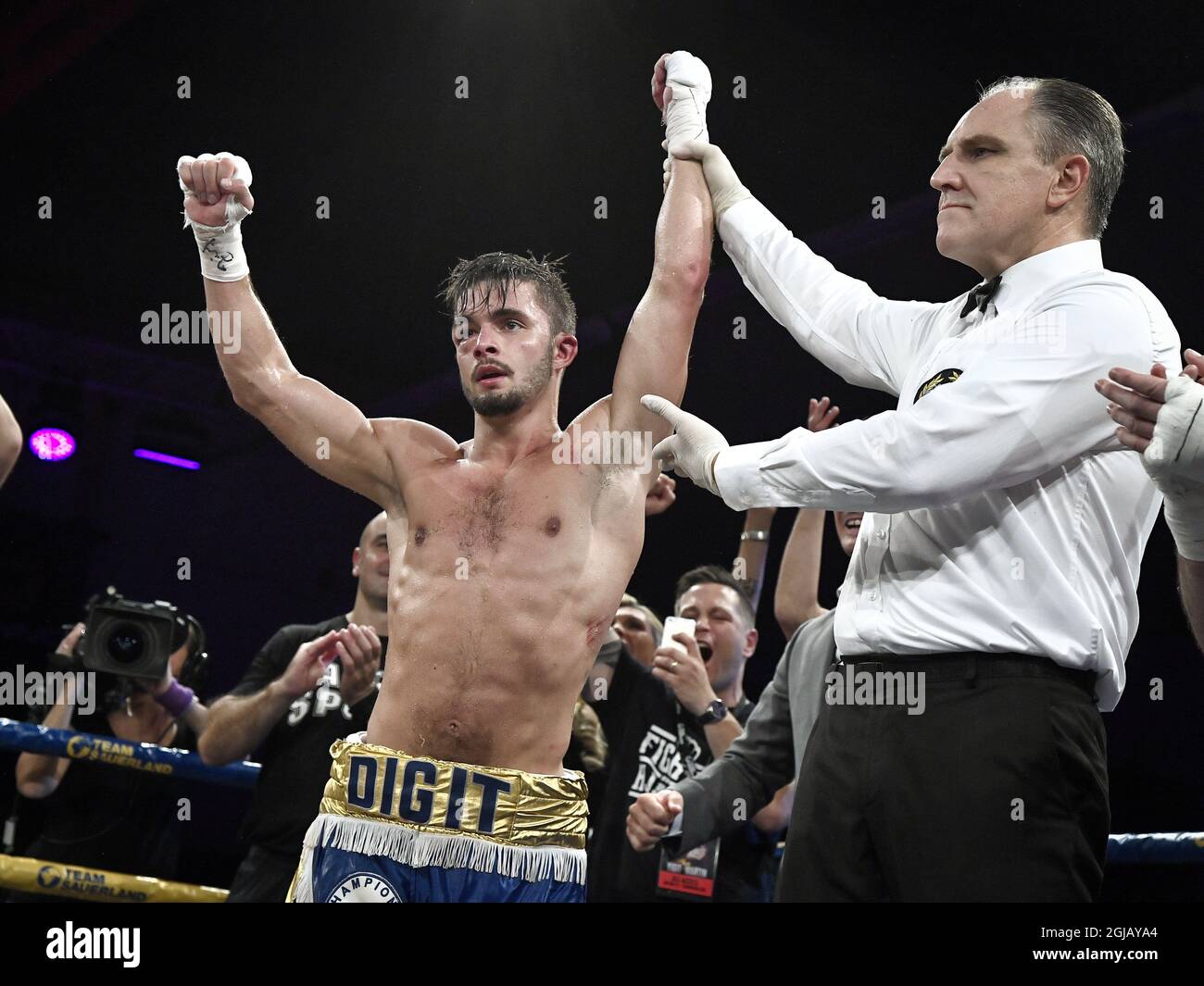 STOCKHOLM 20170930 Swedish Antony Yigit celebrates after fighting ...
