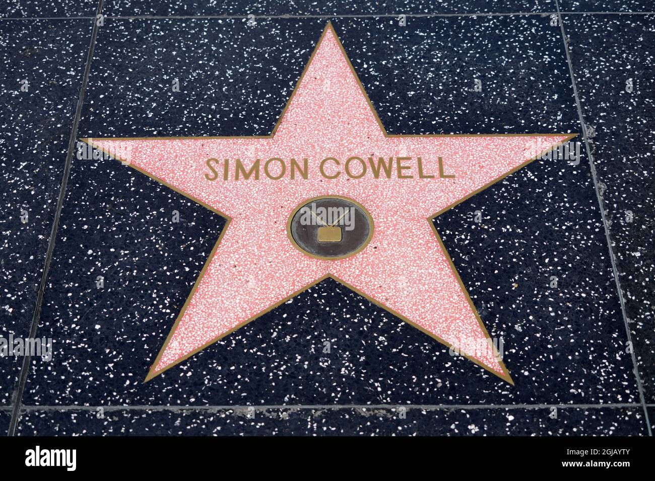 Detailed view of the star of Simon Cowell on the Hollywood Walk of Fame ...