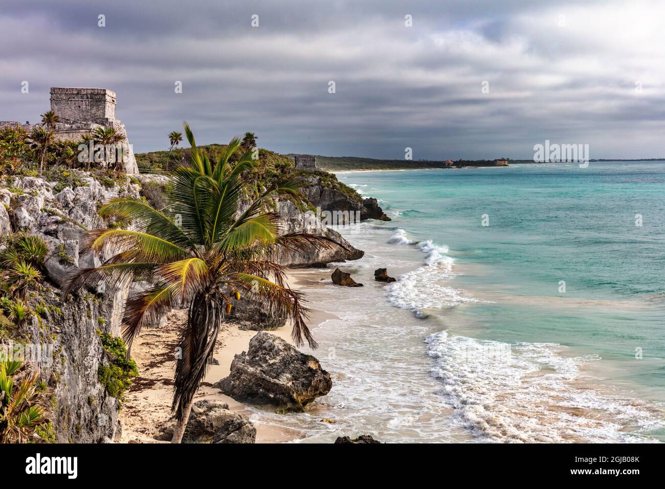 Archeological Zone of Tulum Mayan Port City Ruins in Tulum, Mexico ...