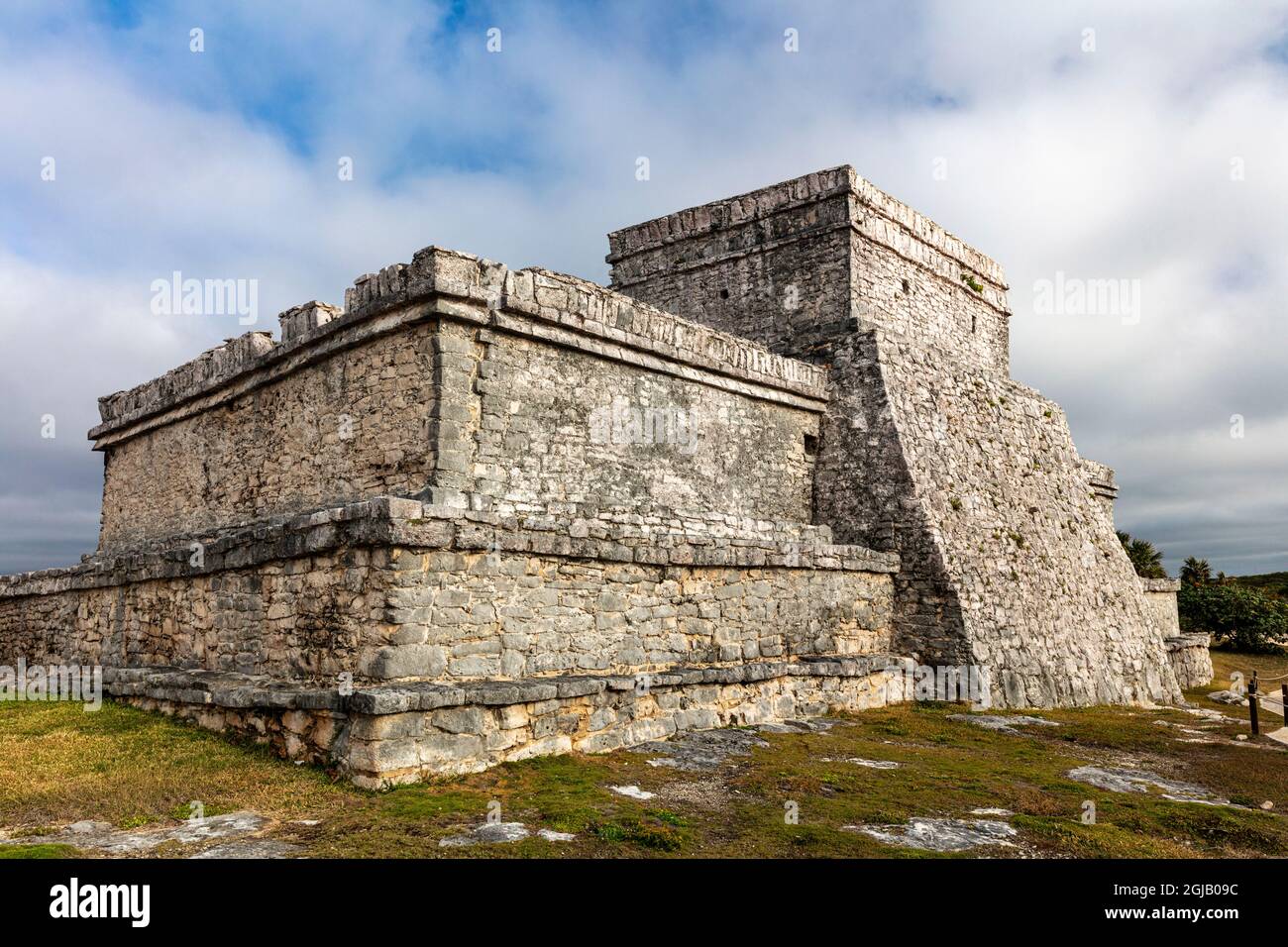 Temple of the Wind at Archeological Zone of Tulum Mayan Port City Ruins ...