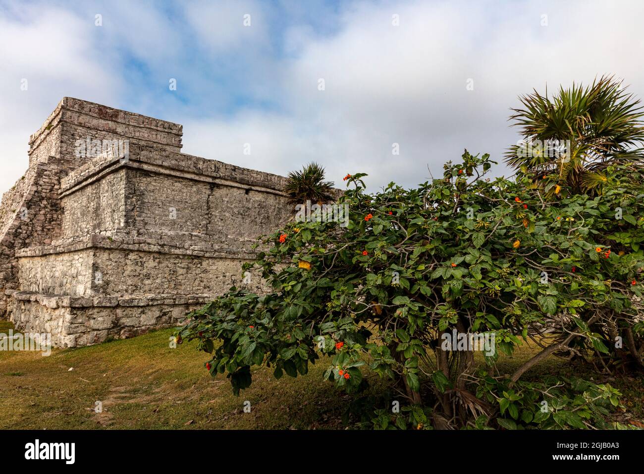 Temple of the Wind at Archeological Zone of Tulum Mayan Port City Ruins ...