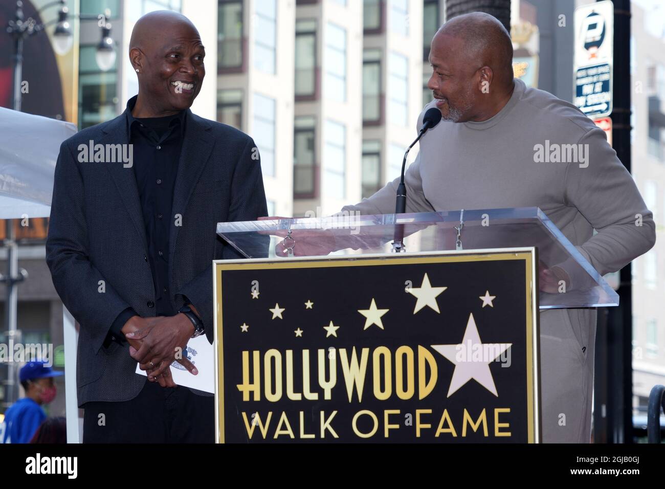 Radio personality Kurt Alexander aka Big Boy (left) listens at George ...