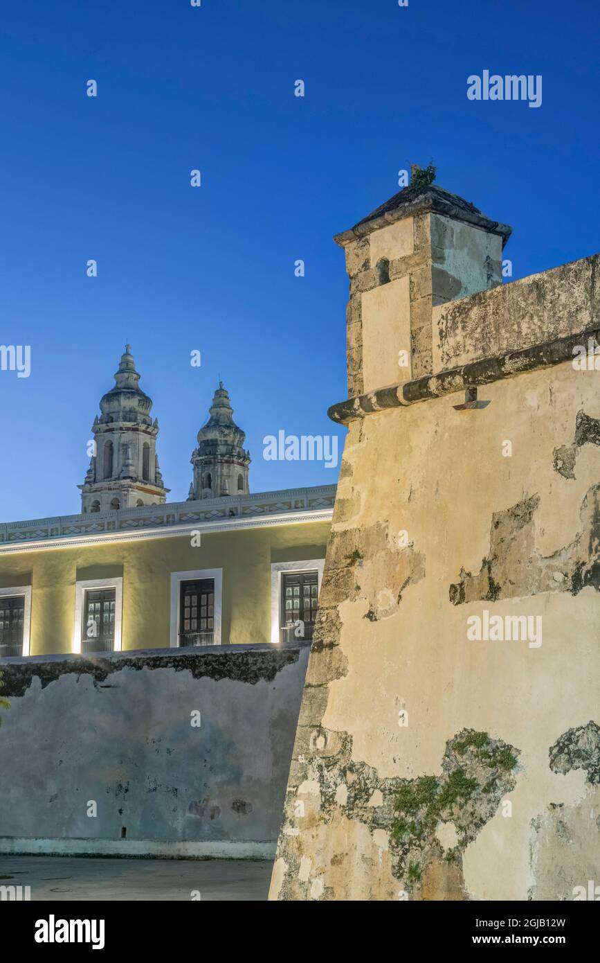Mexico, Campeche. City Wall and Historic District, this wall was ...