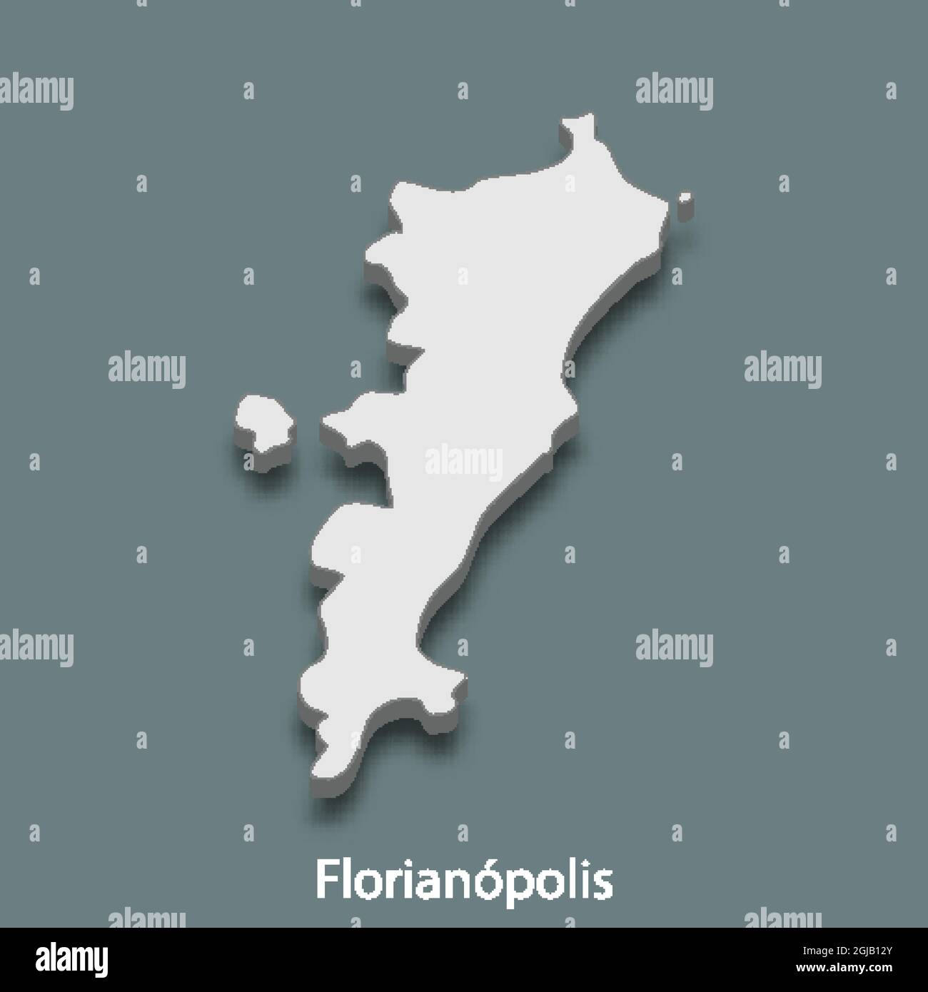 Florianopolis map hi-res stock photography and images - Alamy
