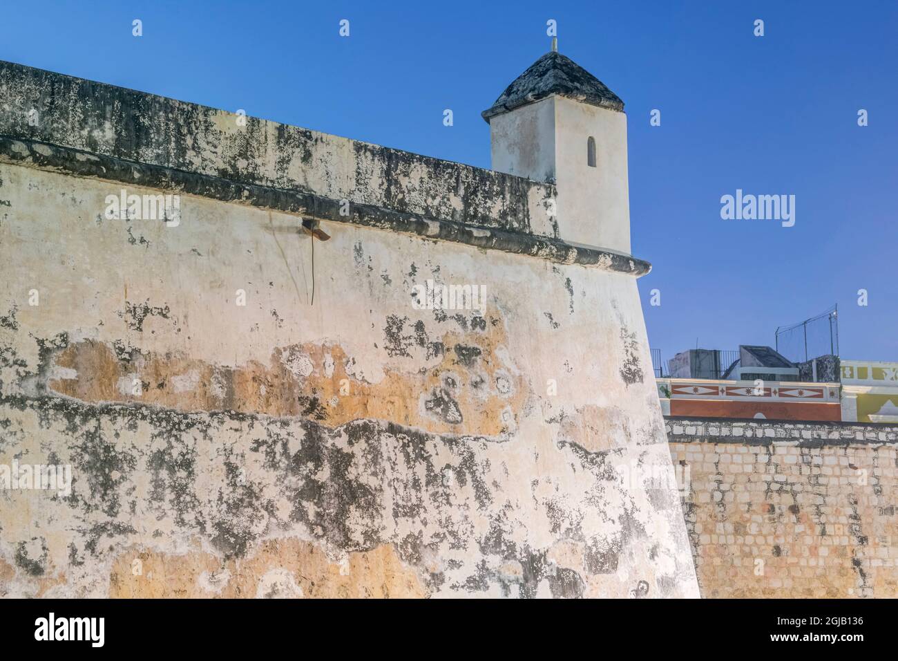 Mexico, Campeche. City Wall, this wall was constructed in the 17th ...