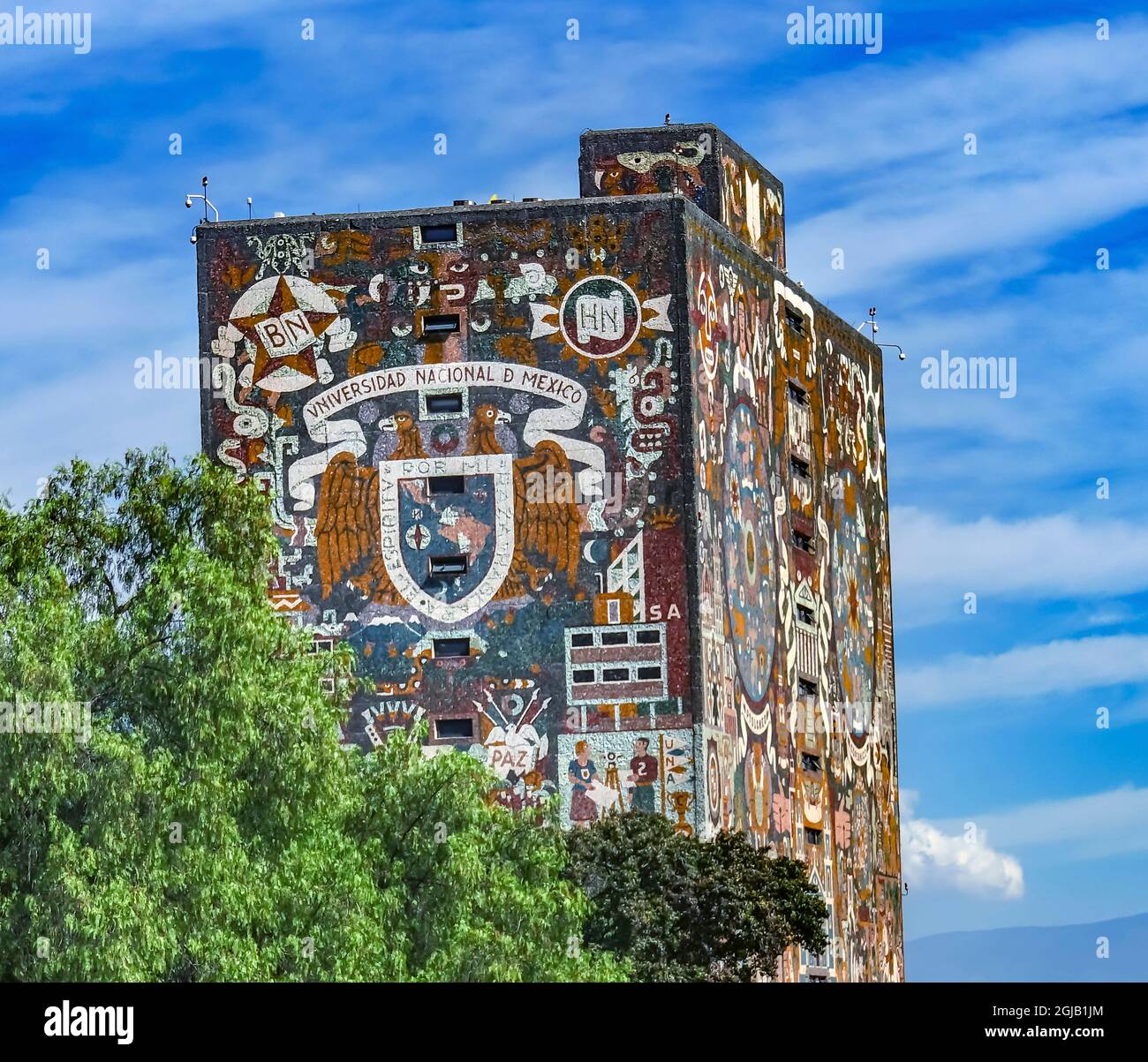 Library frescos National University, Mexico City, Mexico. Built in 1948 ...