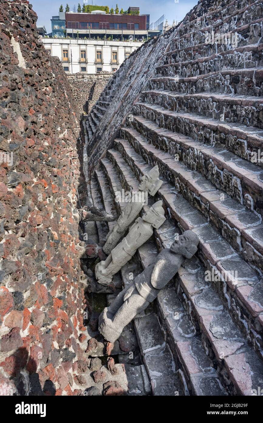 Ancient Aztec Gods Stone statues, Templo Mayor, Mexico City, Mexico ...