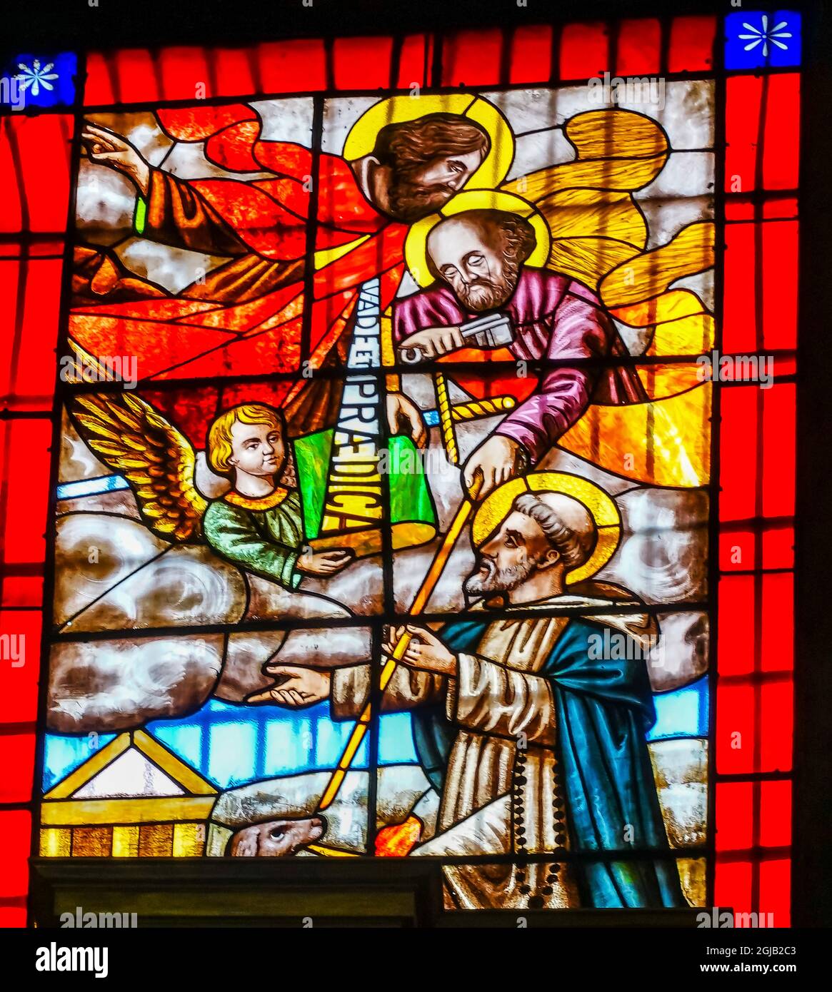 Peter, Paul and Saint Domingo stained glass, Santo Domingo Church ...