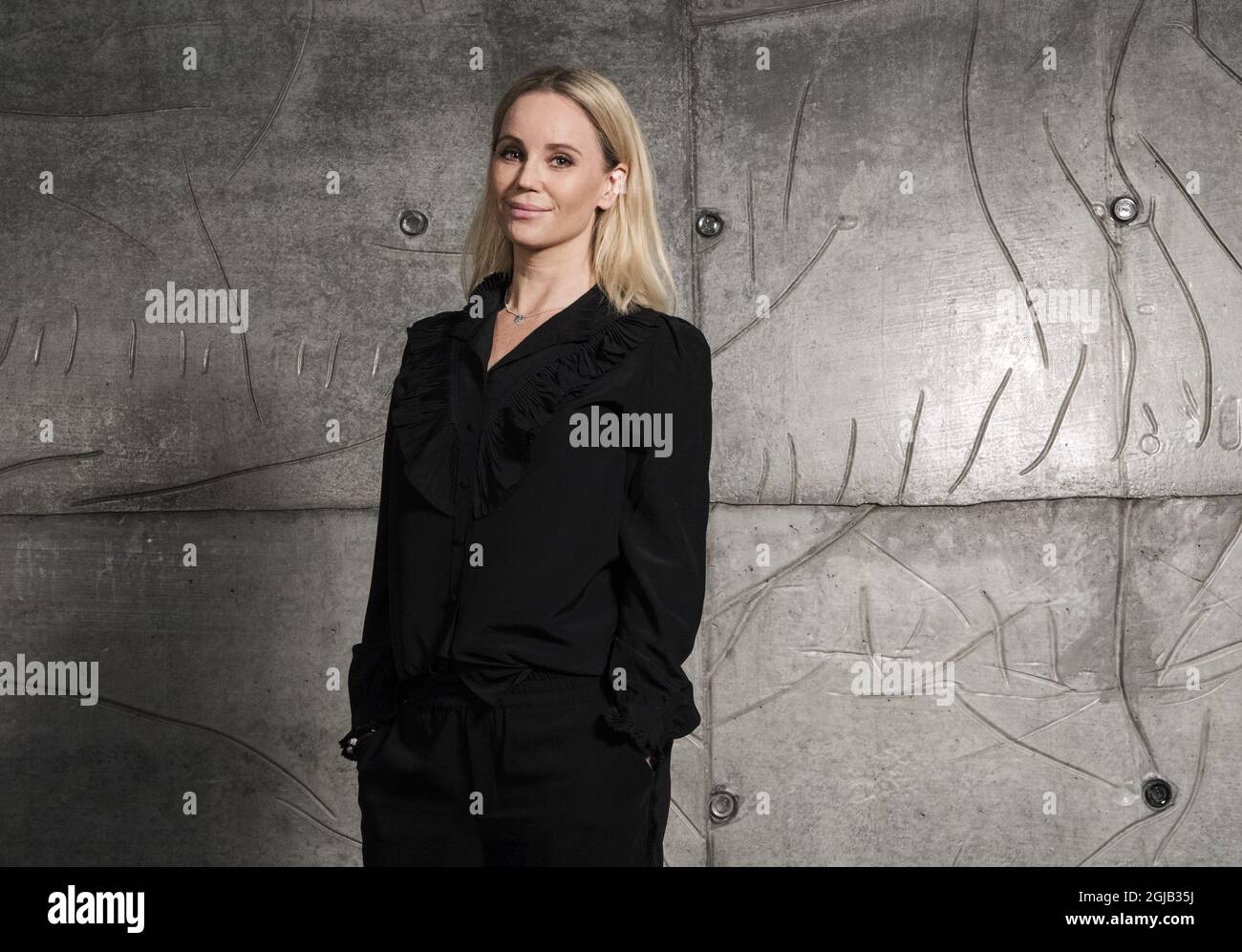 COPENHAGEN 2017-12-06 Actress Sofia Helin is seen during a press ...