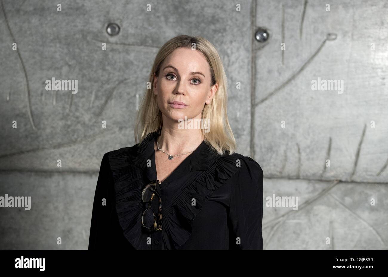 COPENHAGEN 2017-12-06 Actress Sofia Helin is seen during a press meeting before the start of the ...