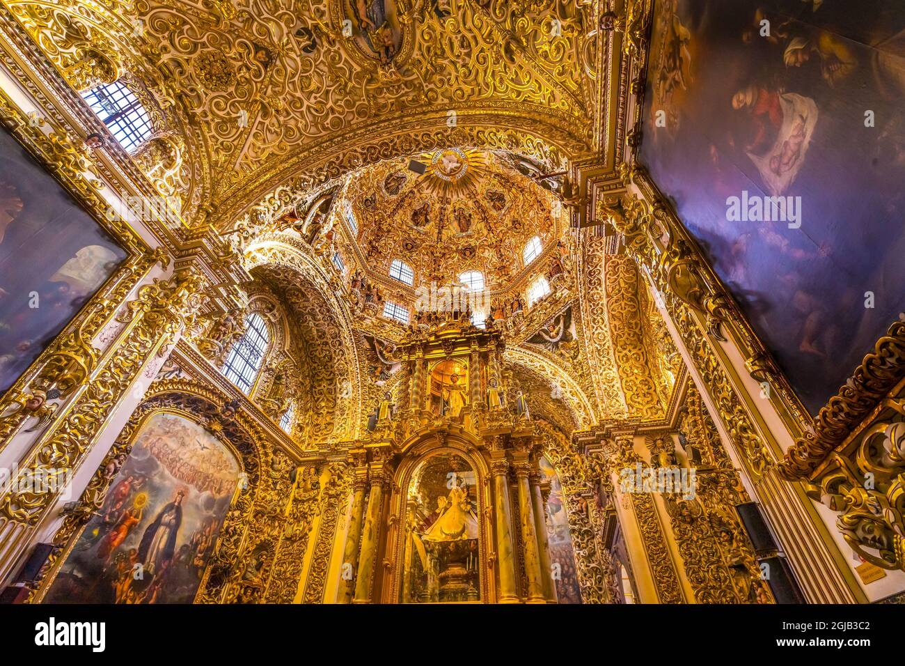 Rosary Chapel, Puebla, Mexico. Built in 1600's Stock Photo - Alamy