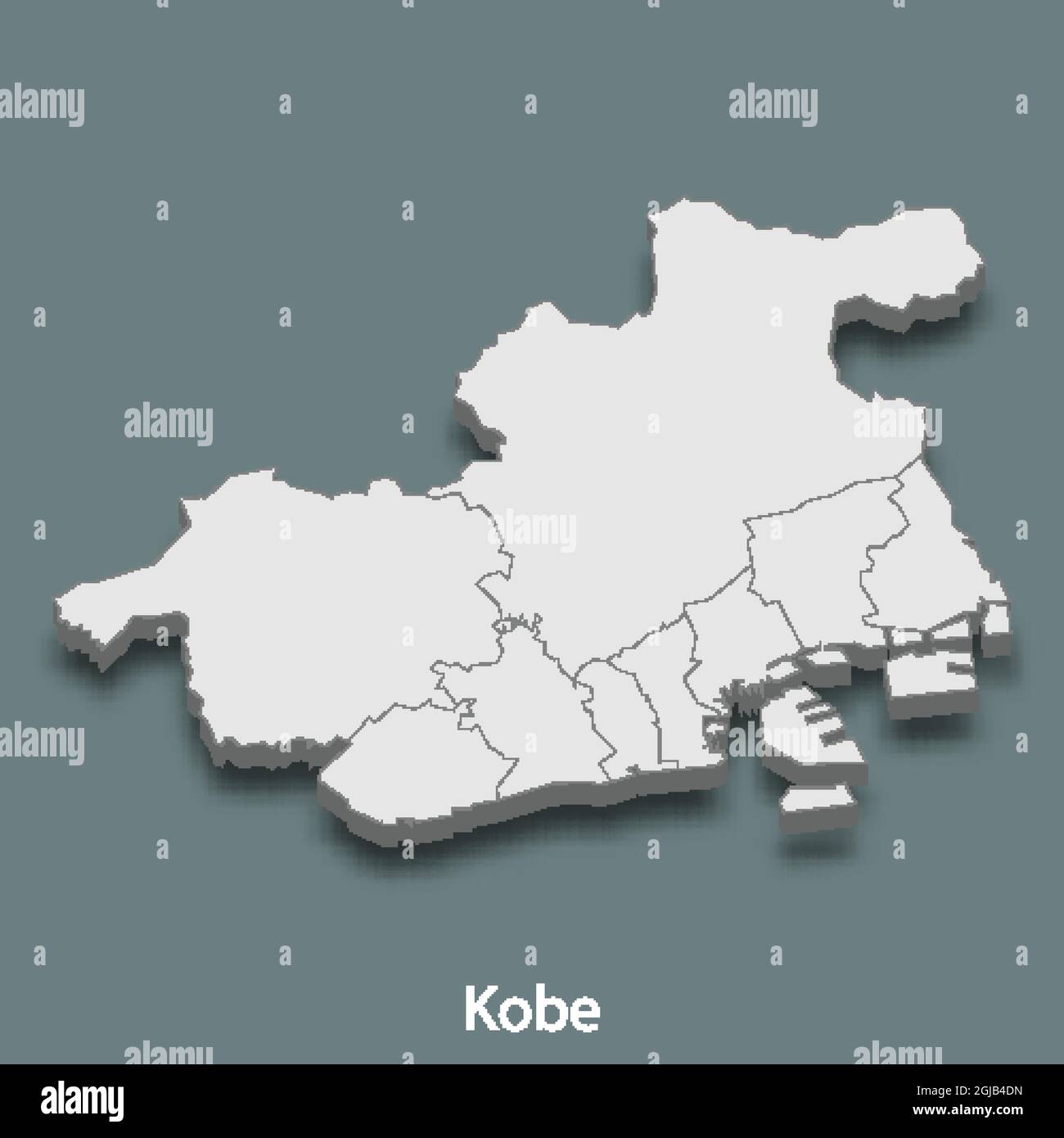 Map of kobe hi-res stock photography and images - Alamy