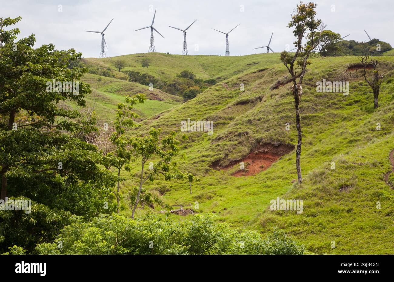 Wind turbines around Lake Arenal in Costa Rica Stock Photo - Alamy
