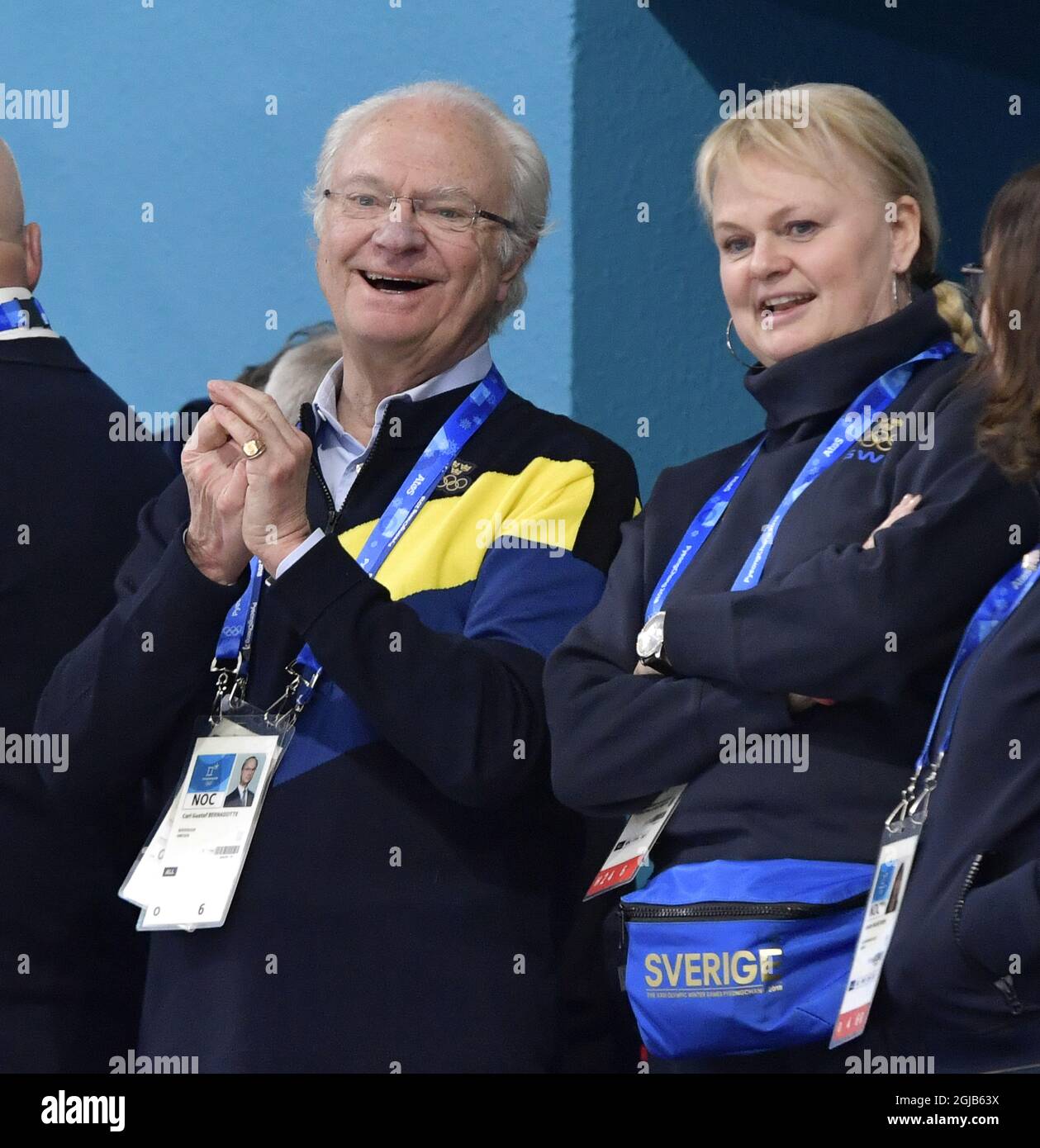 GANGNEUNG 2018-02-19 together witt former Olympic Curing gold medalist ...