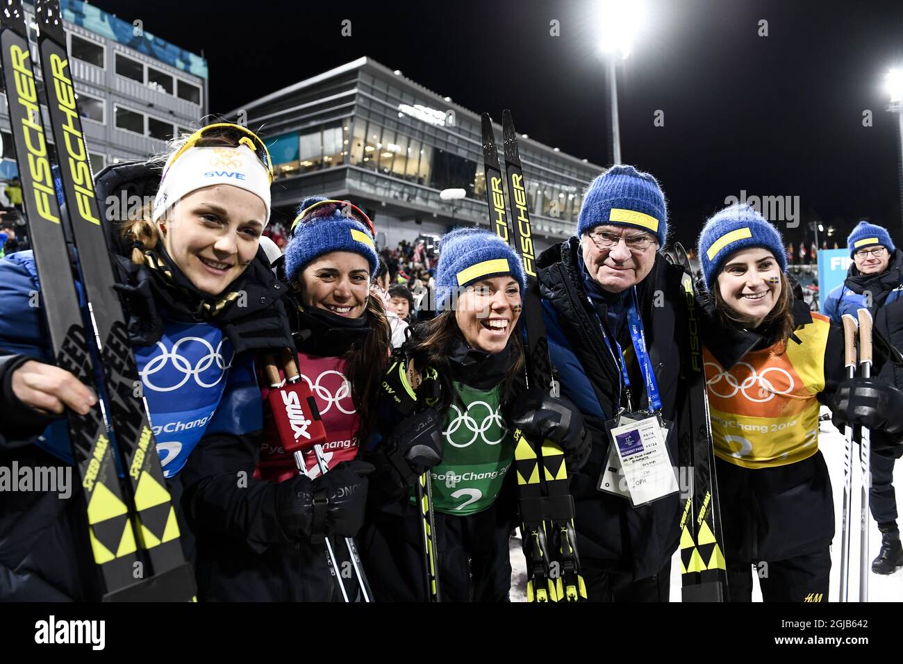 PYEONGCHANG 2018-02-17 King Carl Gustaf, Stina Nilsson, Anna Haag ...