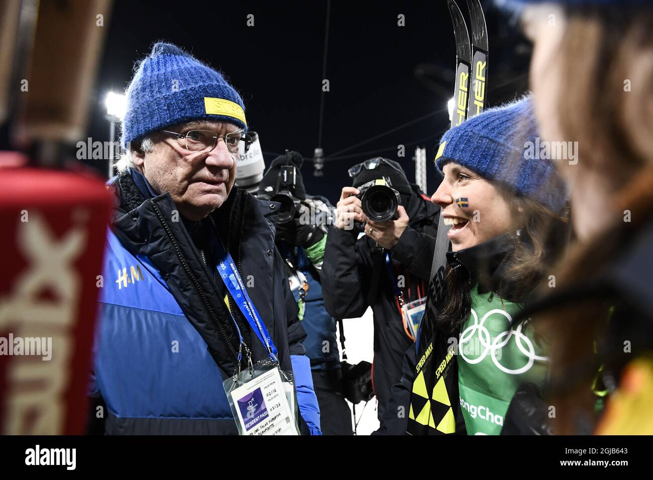 PYEONGCHANG 2018-02-17 King Carl Gustaf, Stina Nilsson, Anna Haag ...