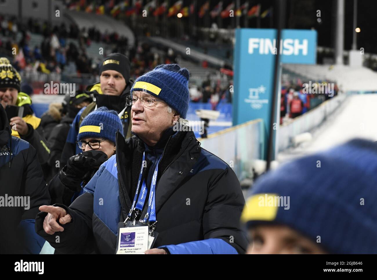 PYEONGCHANG 2018-02-17 King Carl Gustaf, Stina Nilsson, Anna Haag ...