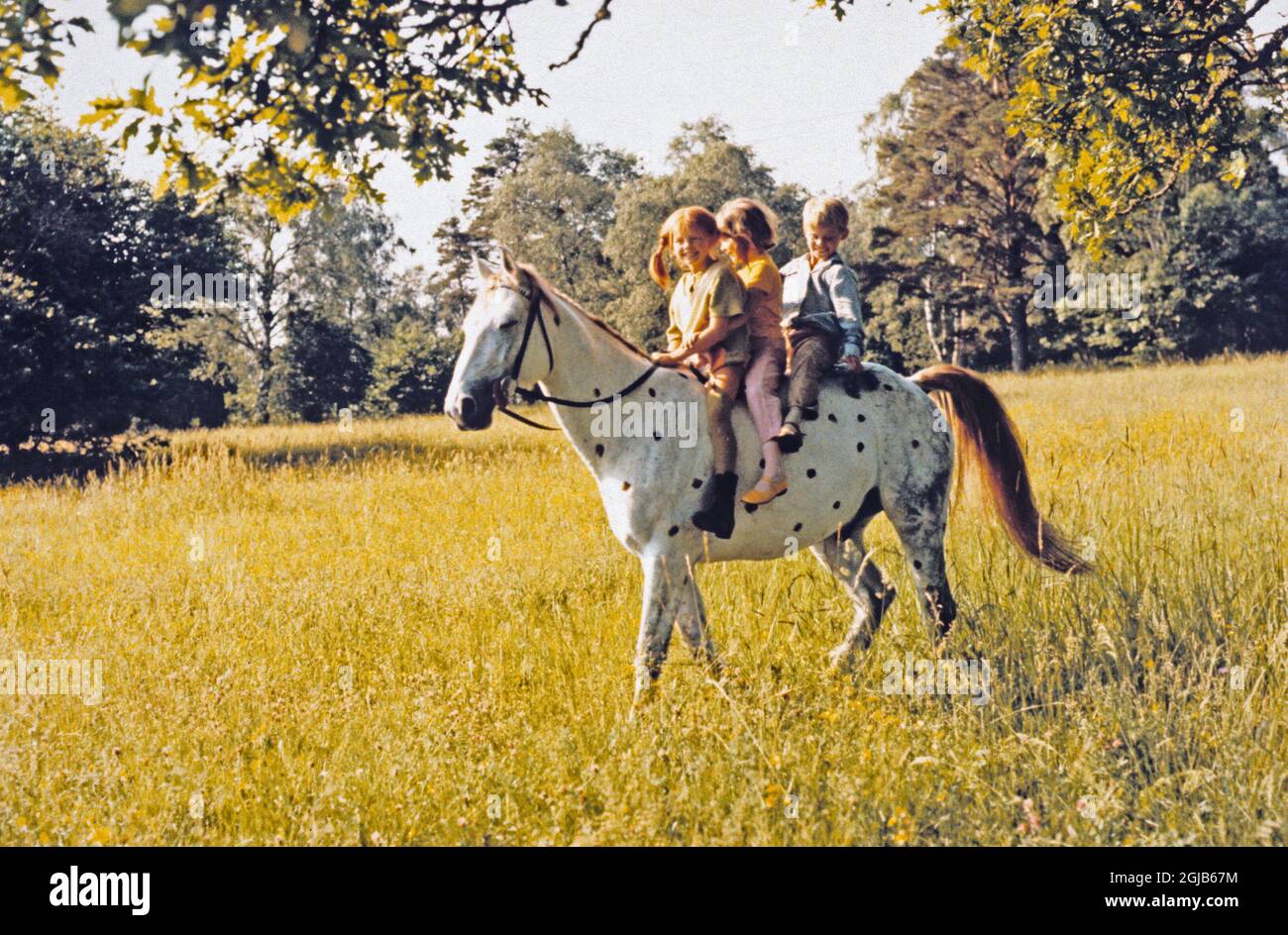 No Date Actress inger Nilsson as Pippi Longstocking, Par Sundberg as ...