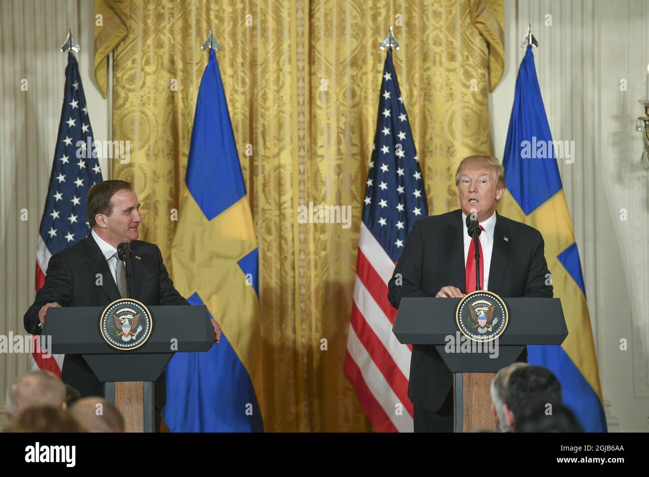 WASHINGTON 20180306 President Donald Trump and Swedish Prime Minister ...