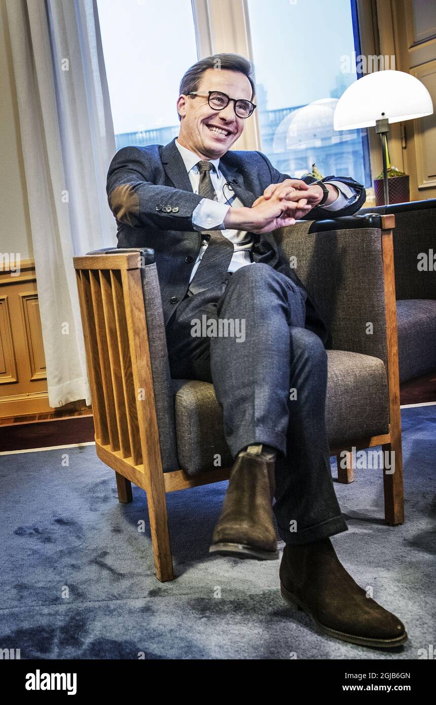 STOCKHOLM 2018-01-10 Ulf Kristersson, Chairman of the Moderaterna ...