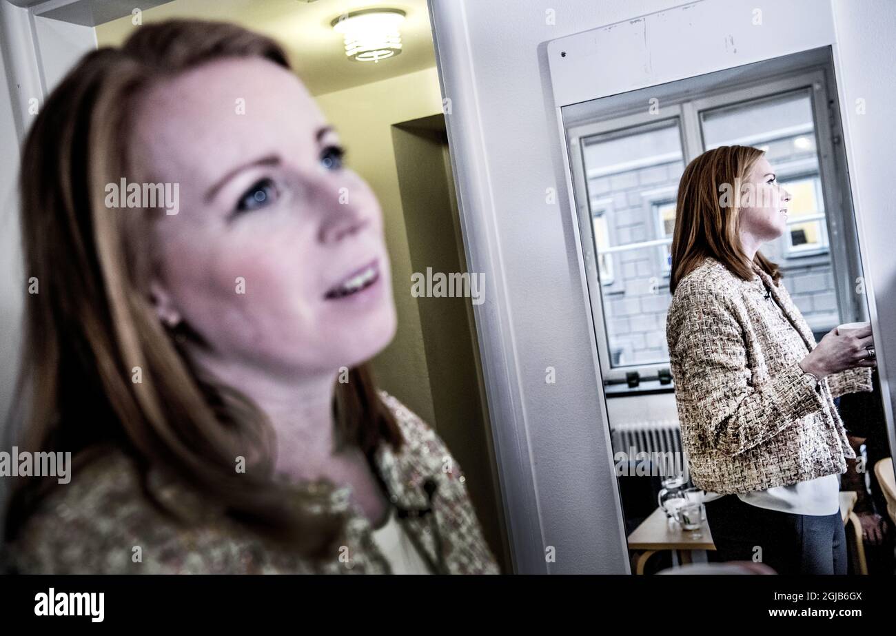 STOCKHOLM 2018-01-24 Annie Loof, Chairman of the Centerpartiet, Center ...