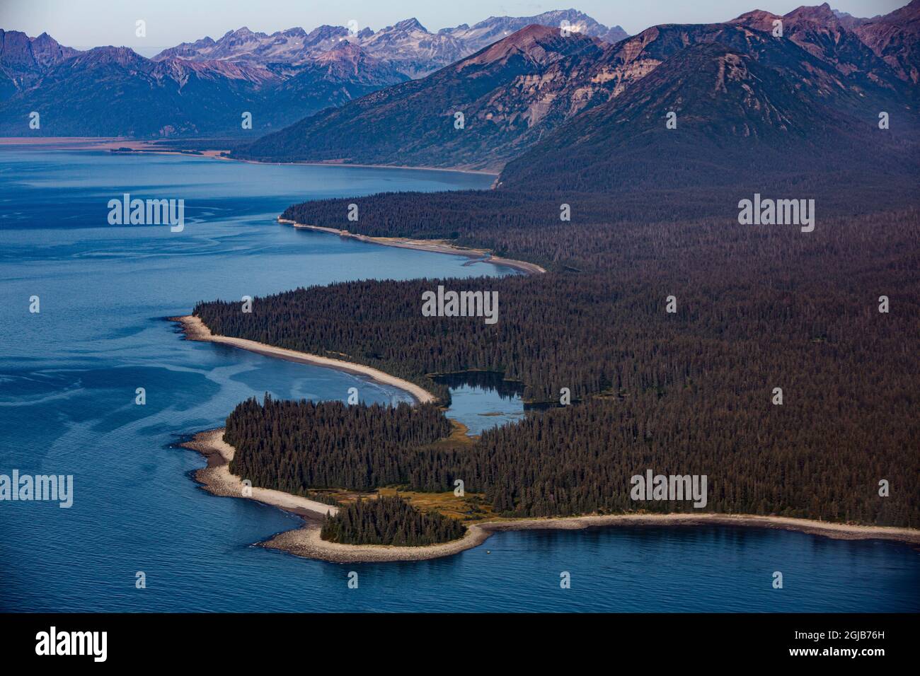 Lake Clark National Park and Preserve, Kachemak Bay, Alaska, aerial ...