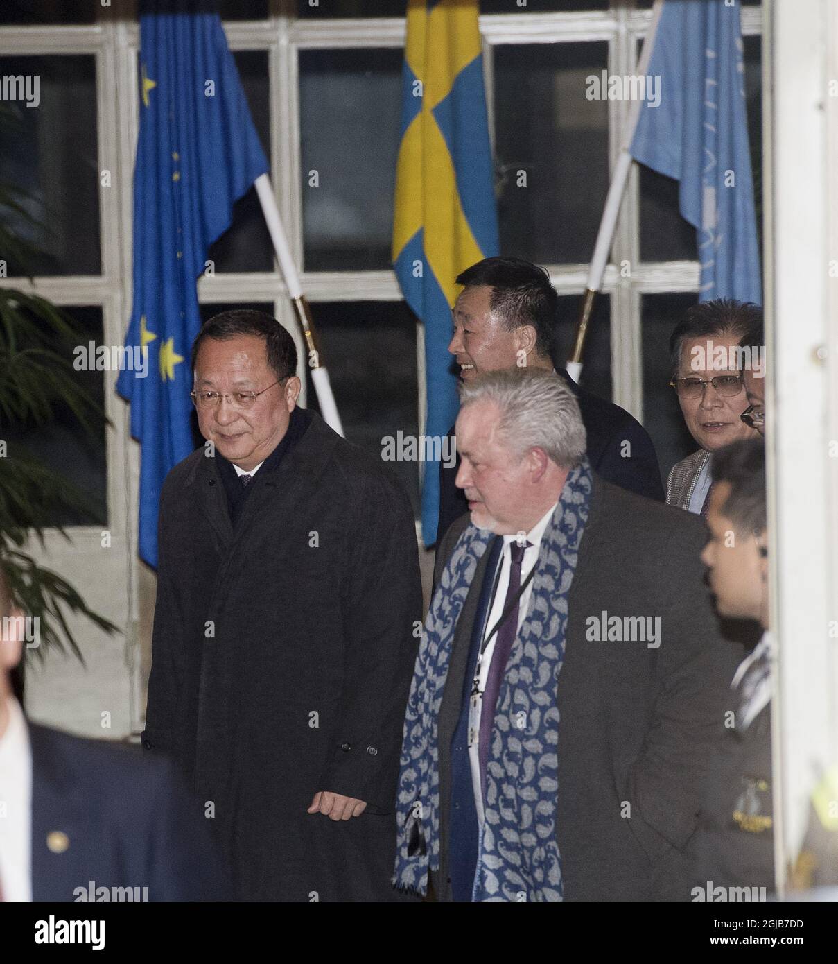 STOCKHOLM 2018-03-15 North Korean Foreign Minister Ri Yong Ho and his ...