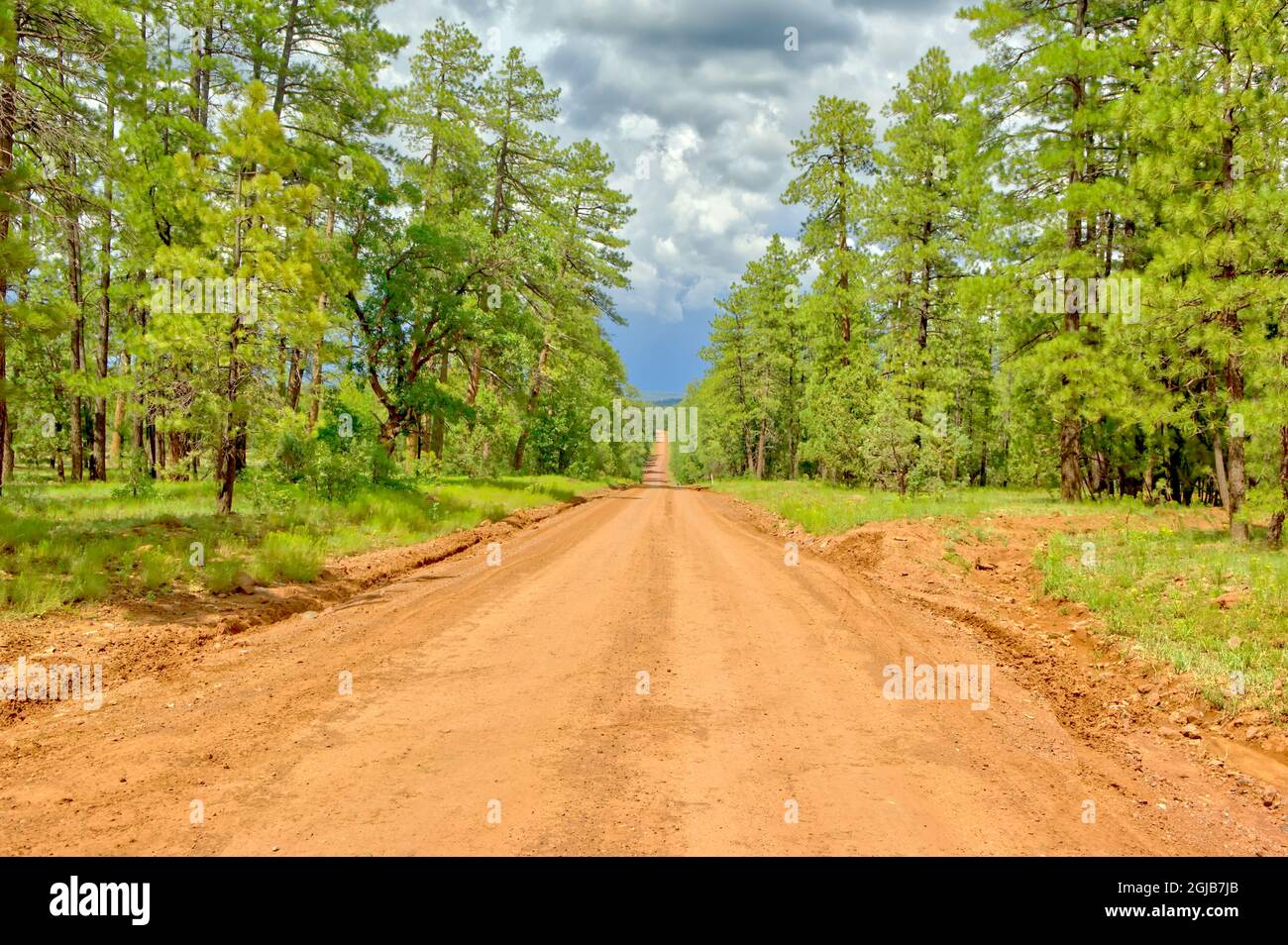 A view of Schnebly Hill Road north of Sedona Arizona. This road runs ...
