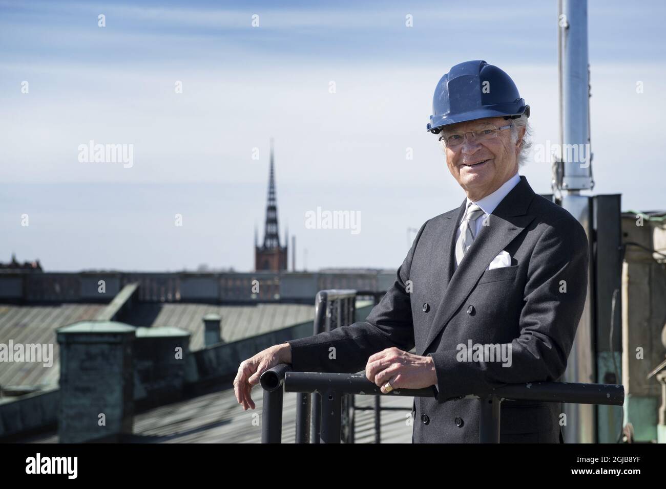STOCKHOLM 20180419 King carl Gustaf is seen entering the roof of the ...