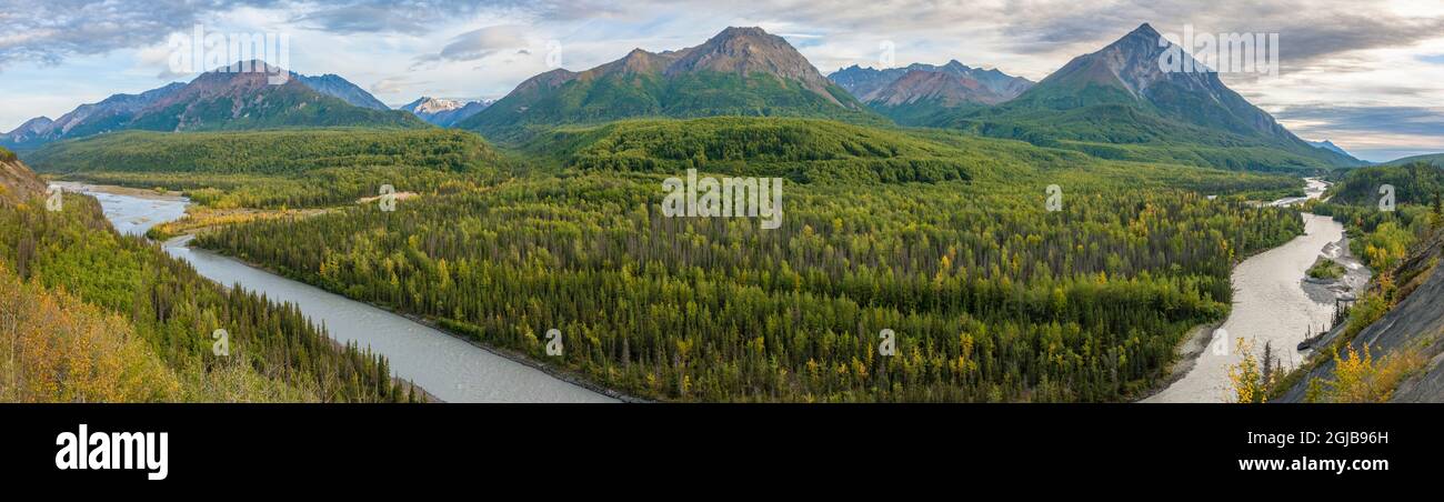 USA, Alaska. Fall colors in the Matanuska River Valley Stock Photo - Alamy